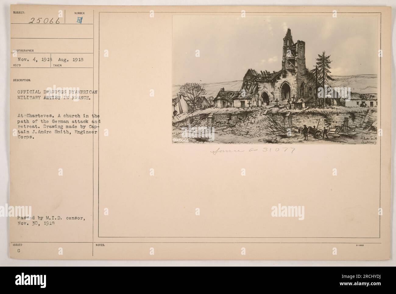 Caption: American military artist, Captain J. Andre Smith, captured ...