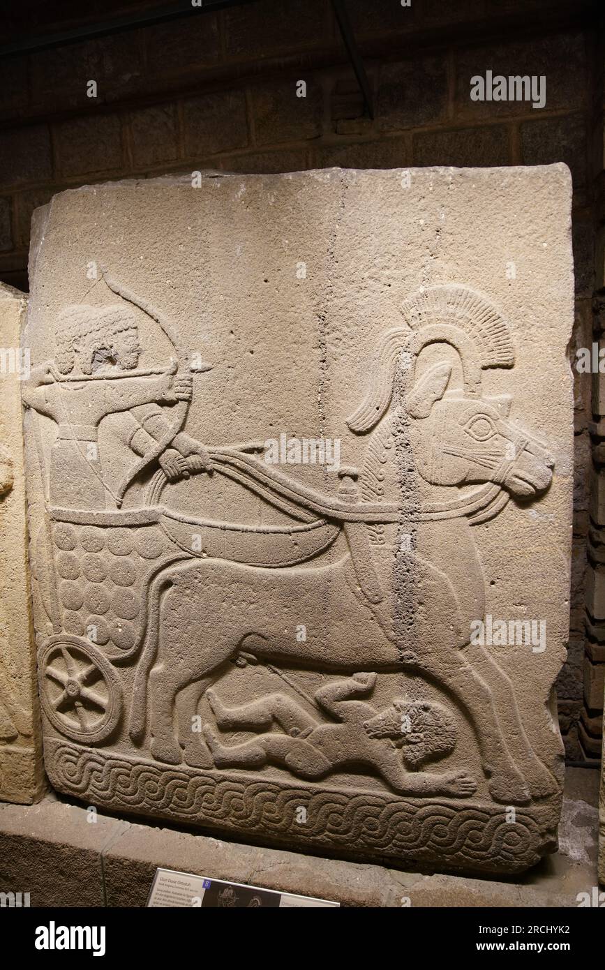 Old Carving in Museum of Anatolian Civilizations in Ankara, Turkiye ...