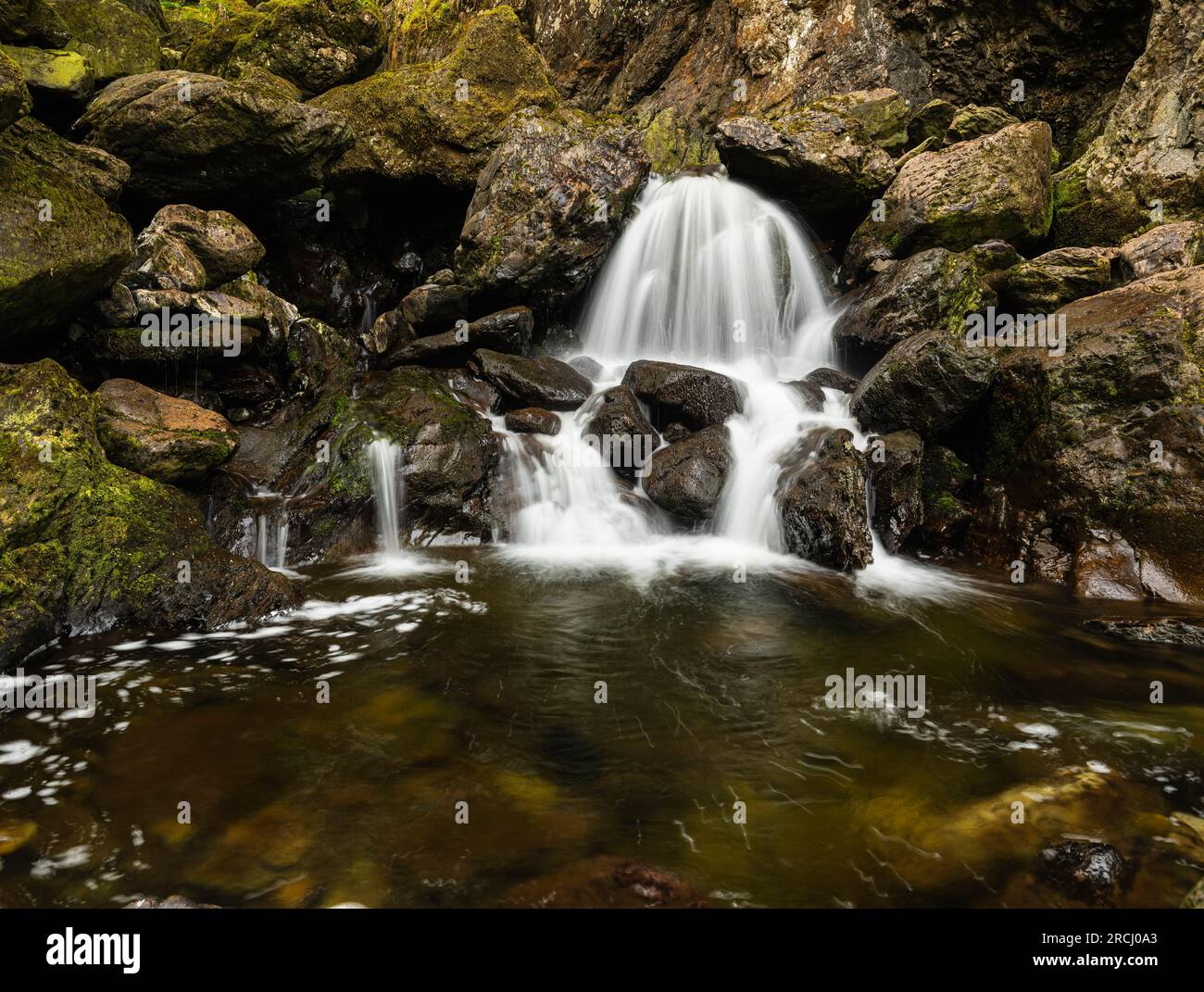 Lodore falls near Keswick in the lake district Cumbria north east ...