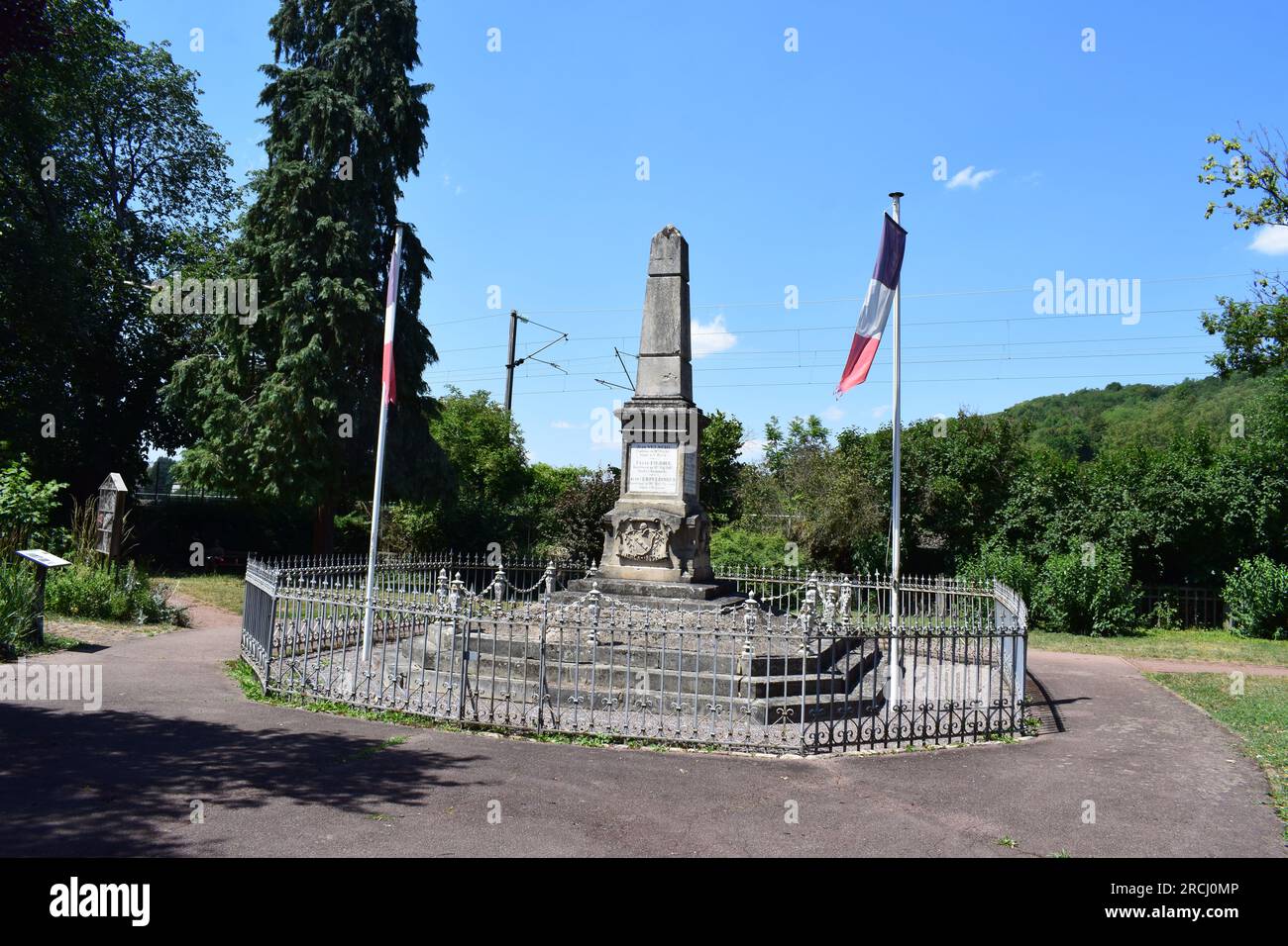 World War Memorial with French Flags Stock Photo - Alamy