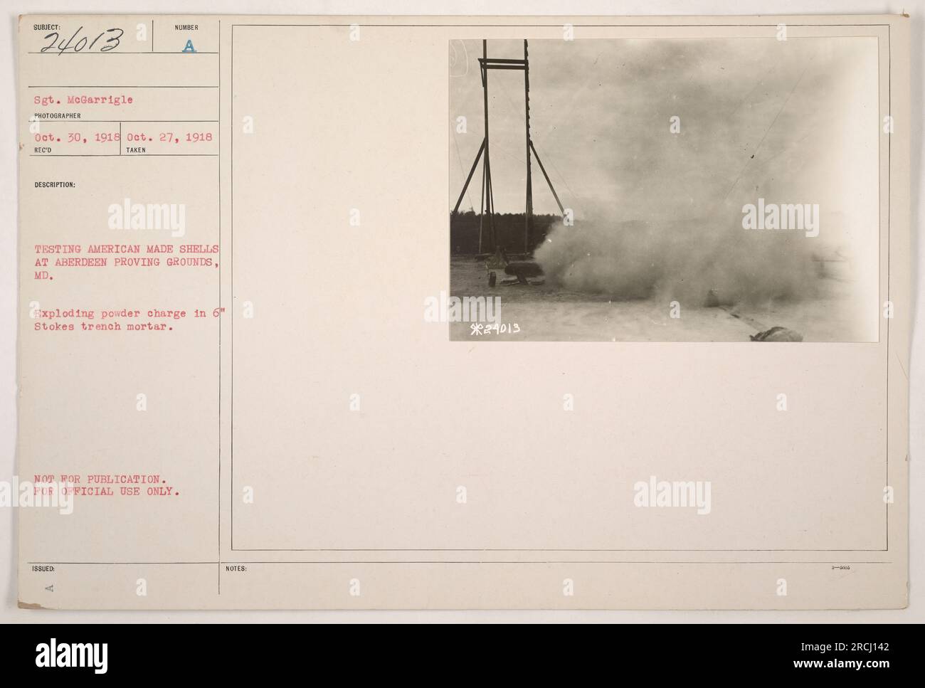 Sgt. McGarrigle testing American-made shells at Aberdeen Proving ...