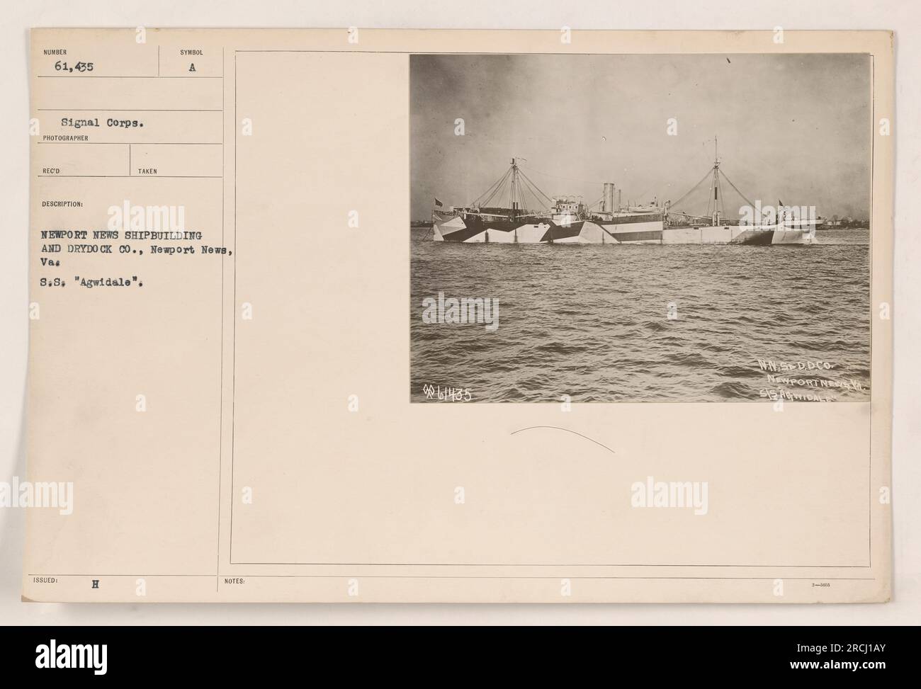 Photograph of the S.S. "Agwidale", numbered 61,435. This image was ...