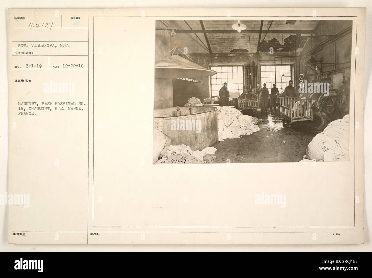 American soldier with the last name "Villanova" at Base Hospital No. 15 ...