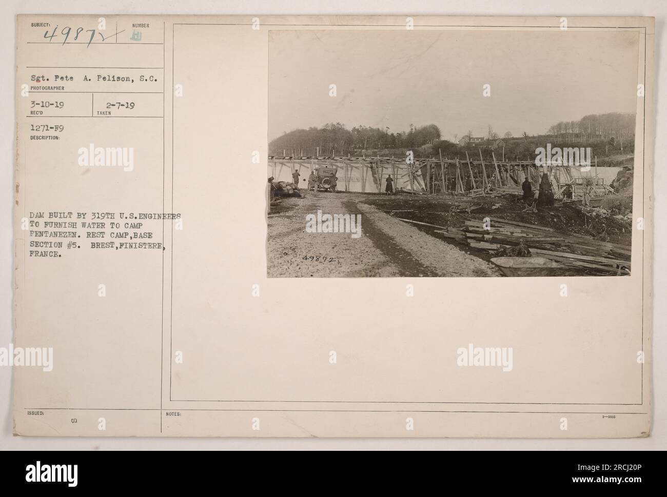 "Sergeant Pete A. Pelison, a Signal Corps photographer, took this ...