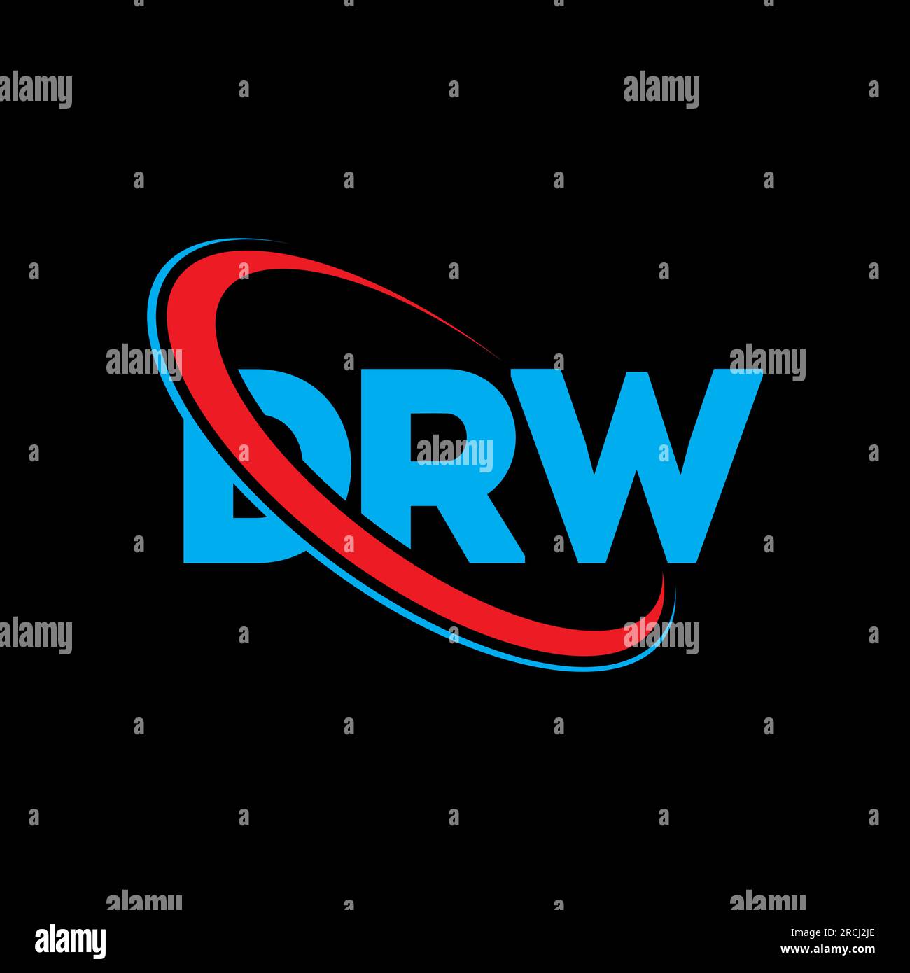 DRW logo. DRW letter. DRW letter logo design. Initials DRW logo linked with circle and uppercase ...