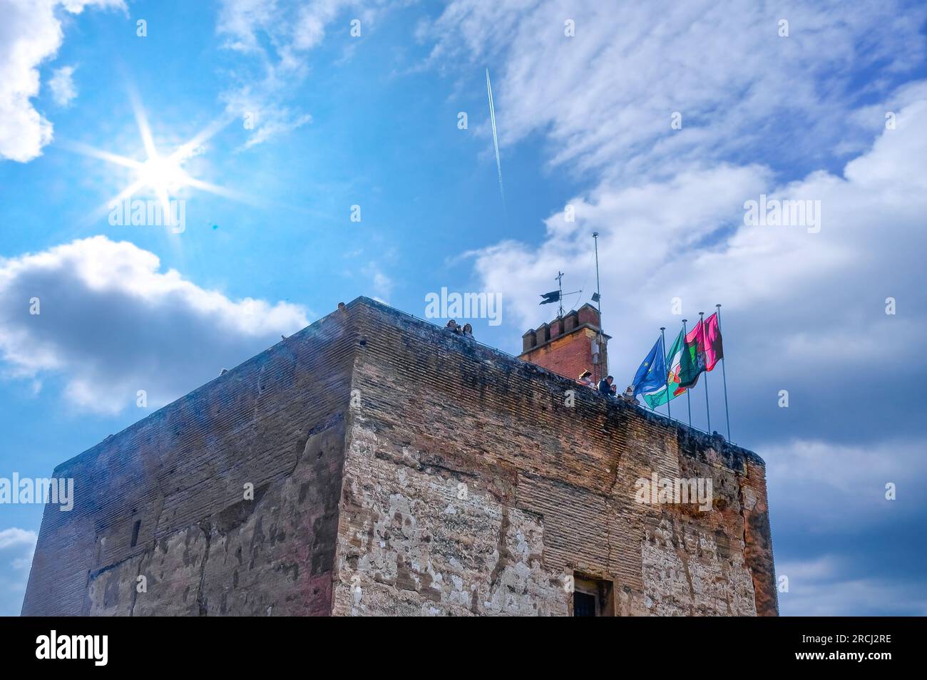 Fort Tower in Alhambra Palace, Spain Stock Photo - Alamy