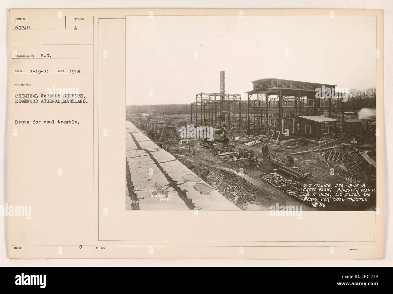 Chemical Warfare Service, Edgewood Arsenal, MD. This photo shows the ...
