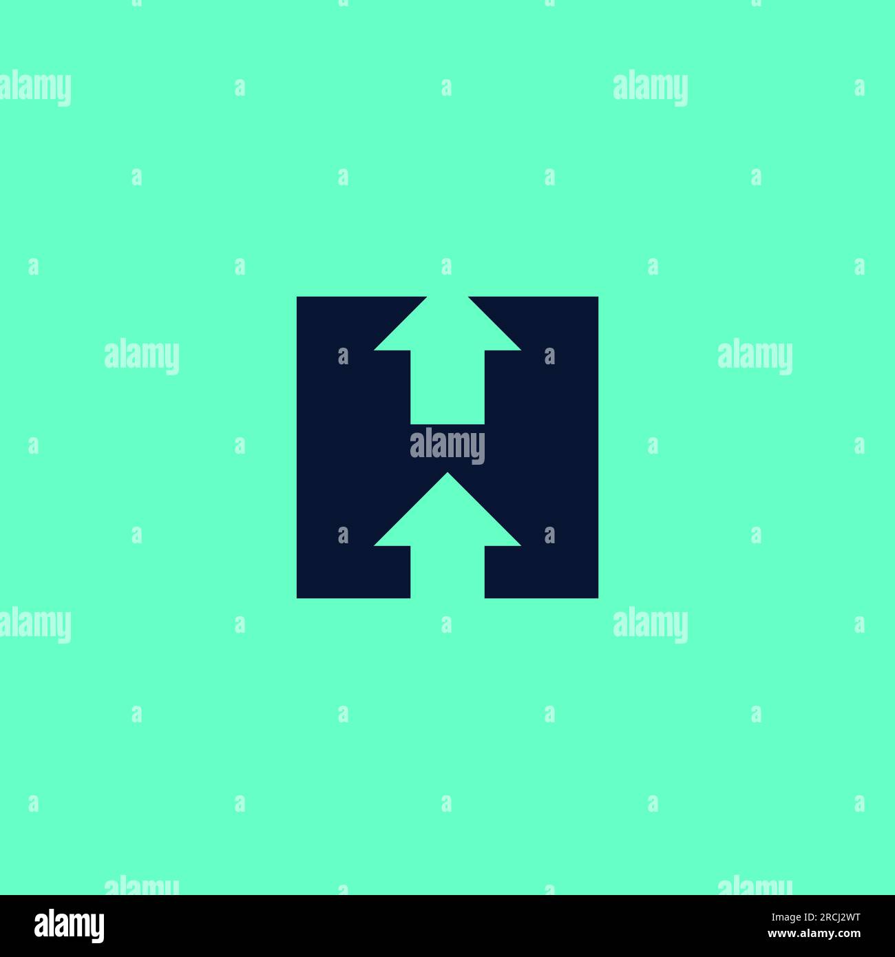 Letter H Arrow Logo Design. H Logo Simple Design. H Symbol Stock Vector ...