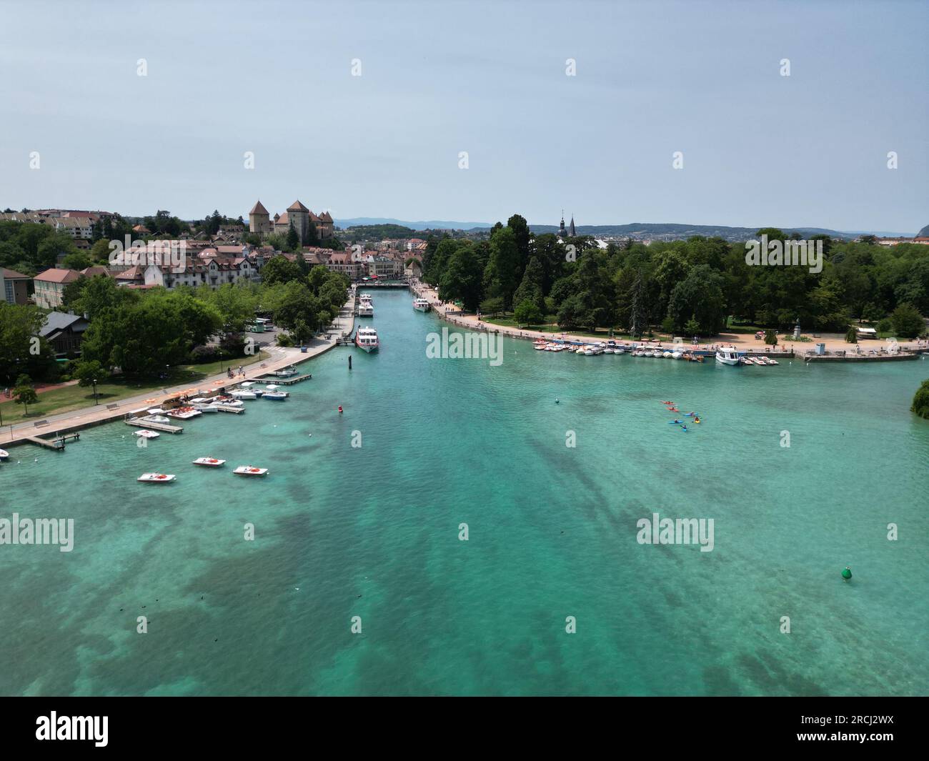 Annecy France harbour and waterfront drone,aerial Stock Photo - Alamy