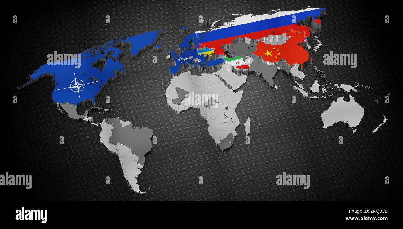 Ukraine war - USA, NATO, Russia and supporter countries around the ...
