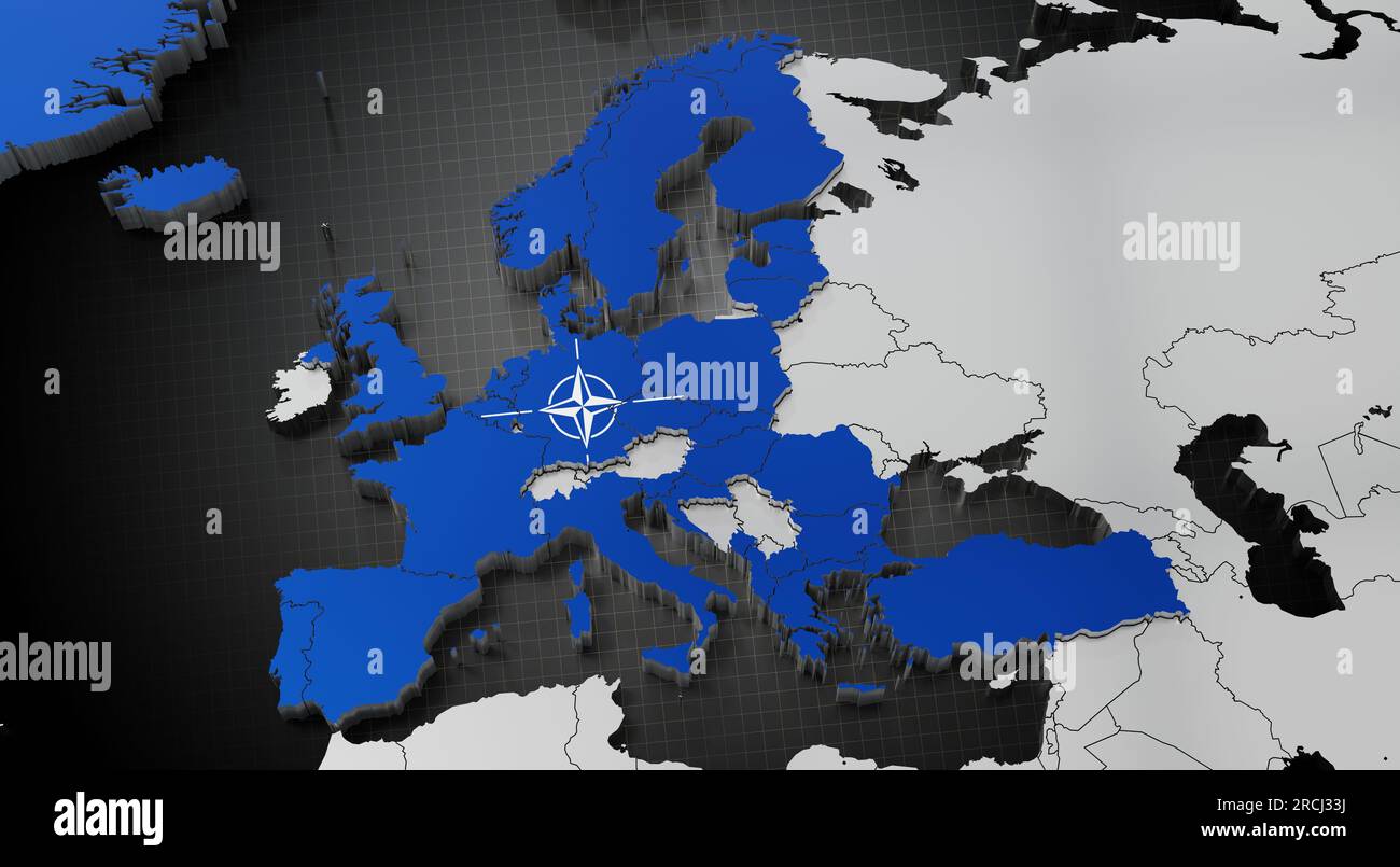 Nato countries europe map hi-res stock photography and images - Alamy