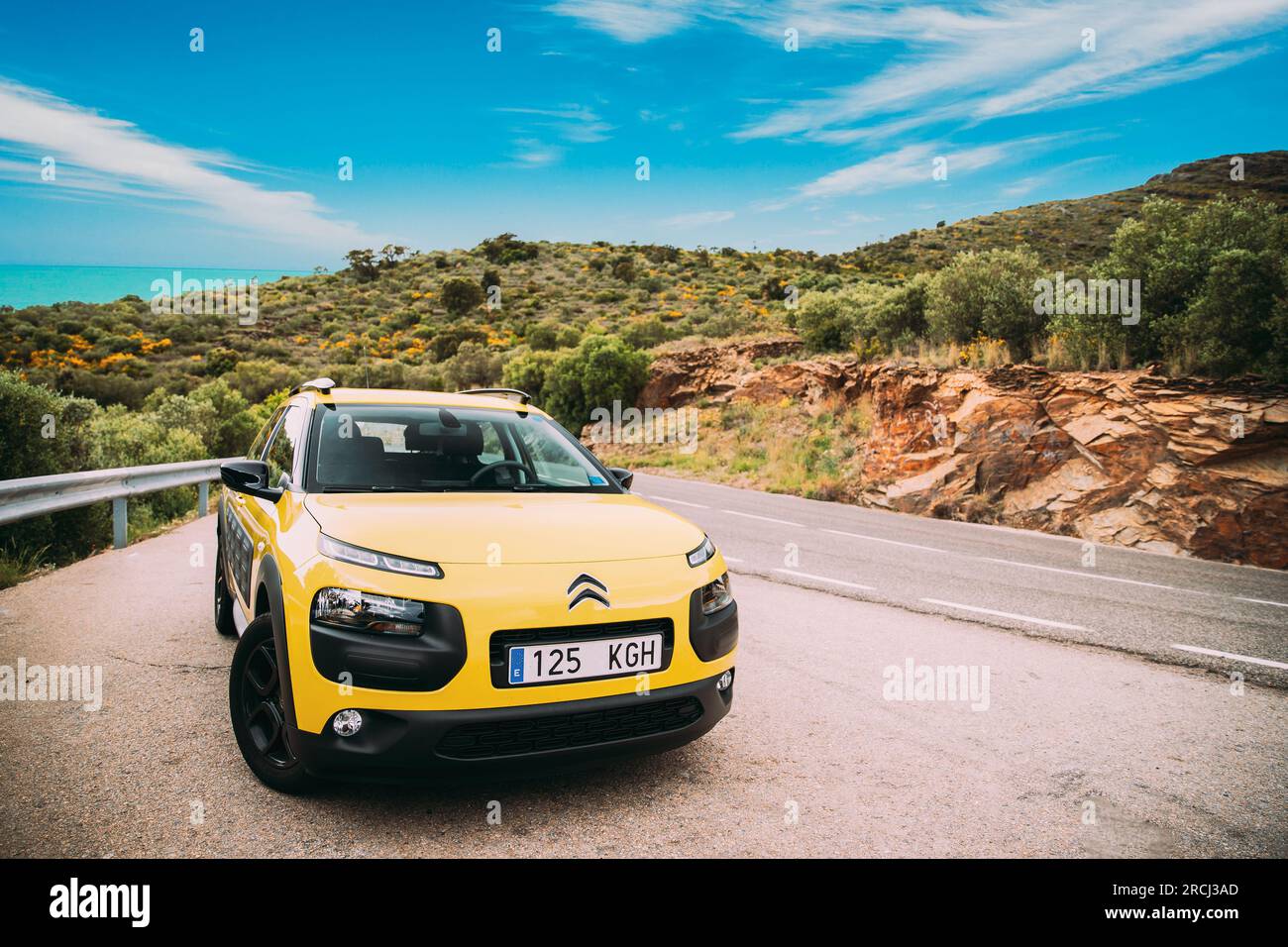 Citroen C4 Cactus Car Parked On Background Of Spanish Mountain Nature ...