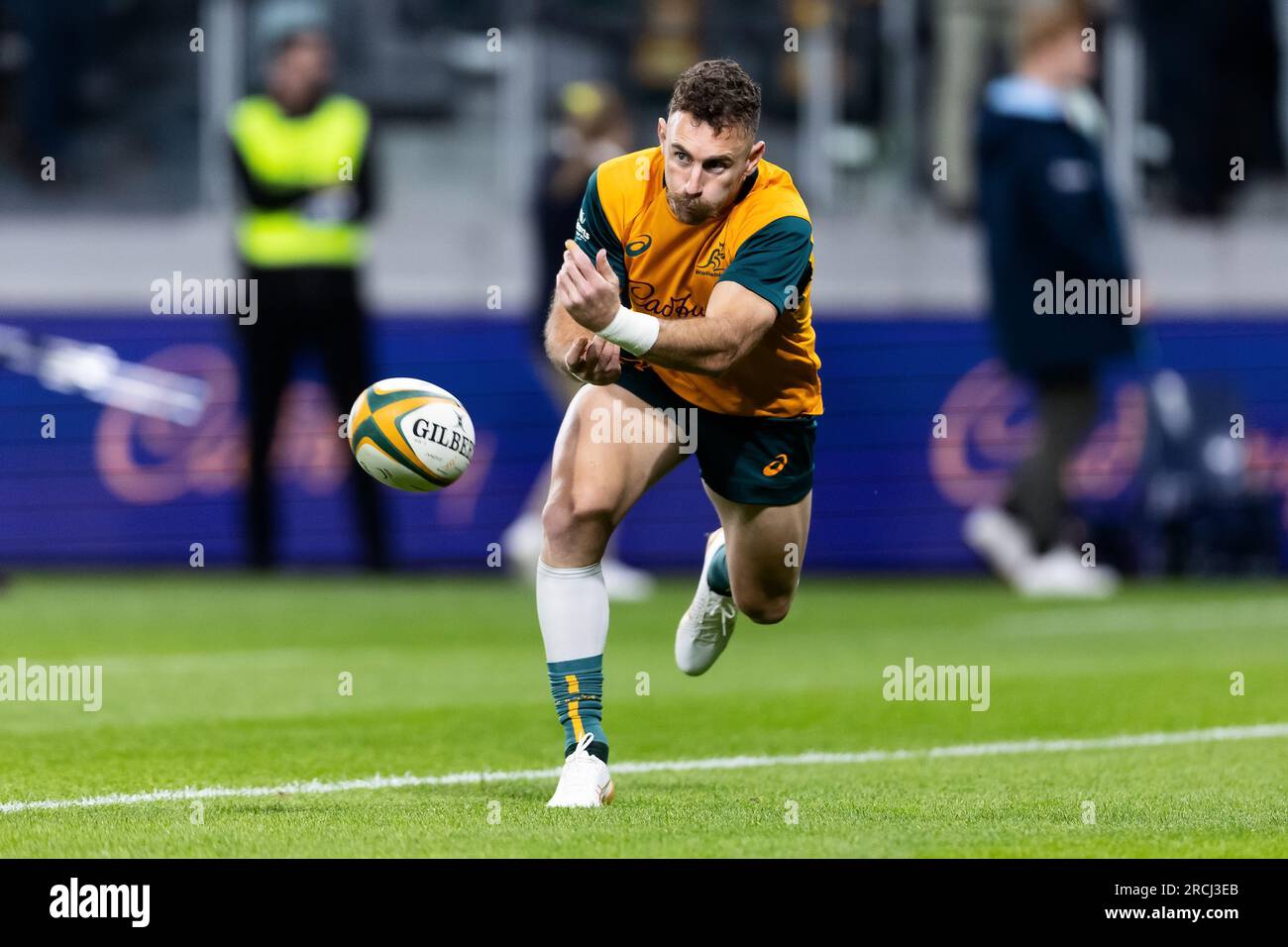 Sydney, Australia, 15 July, 2023. Nick White of Wallabies warms up ...