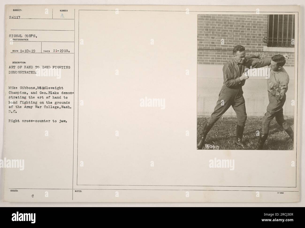 Mike gibbons demonstrating hand to hand fighting hi-res stock ...