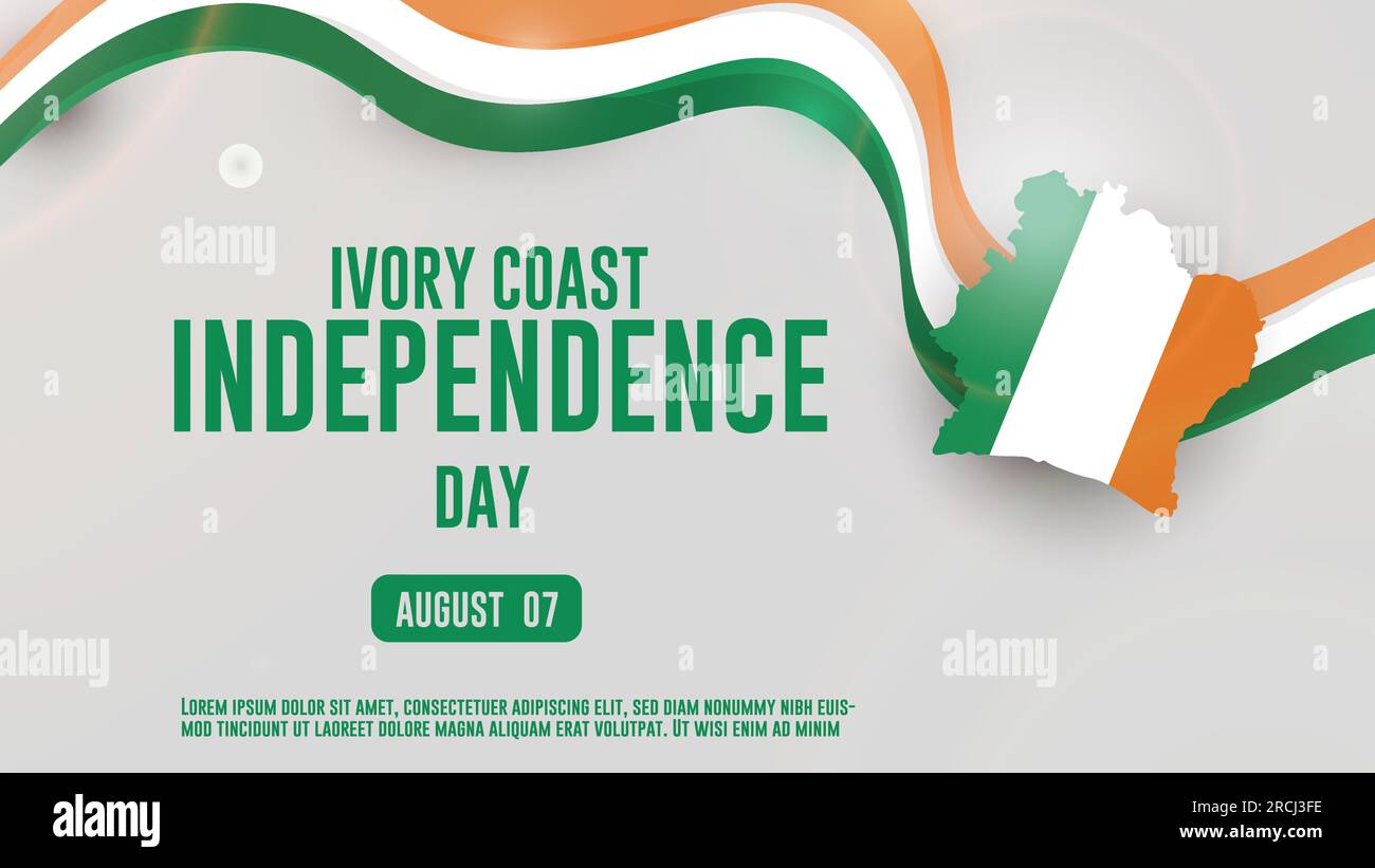 The Ivory Coast Independence Day background with the Flag shapes and ...