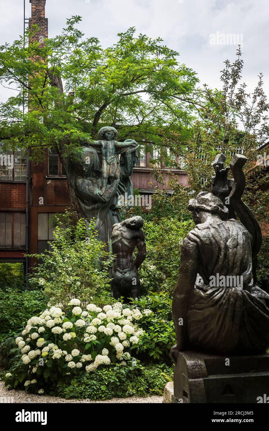 The Virgin of Alsace, Dying Centaur and Sappho bronze sculptures, Musée ...