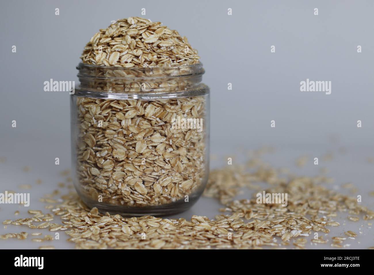 Rolled oats or whole oats. It is made from de husked and steamed oat ...