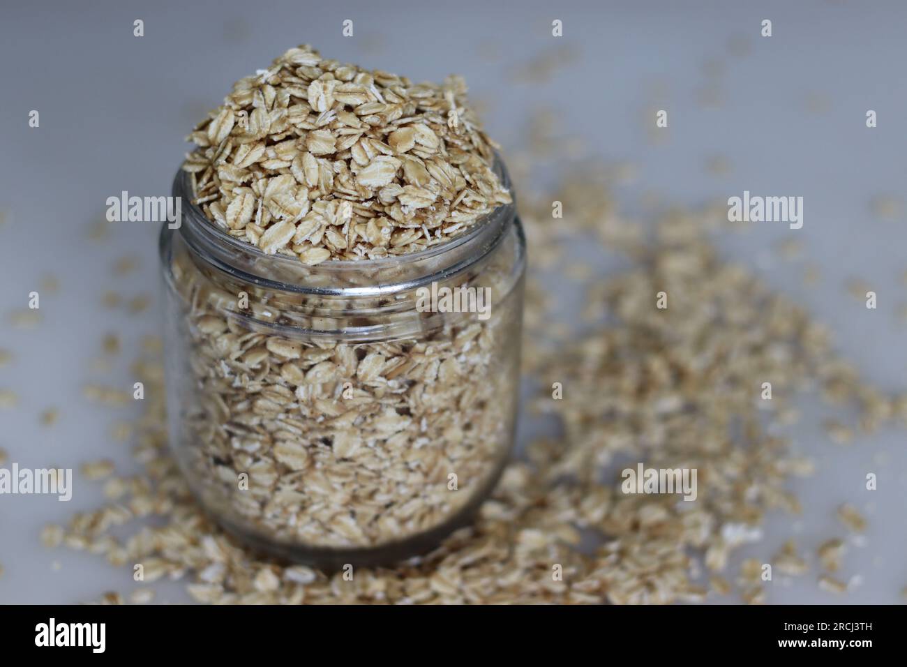 Rolled oats or whole oats. It is made from de husked and steamed oat ...