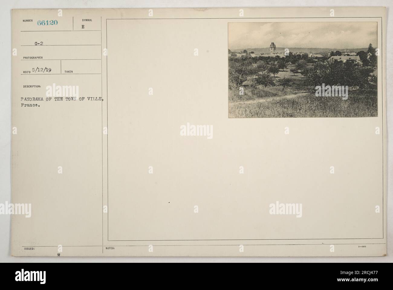 A panoramic image showing the town of Ville, France (66120) during ...