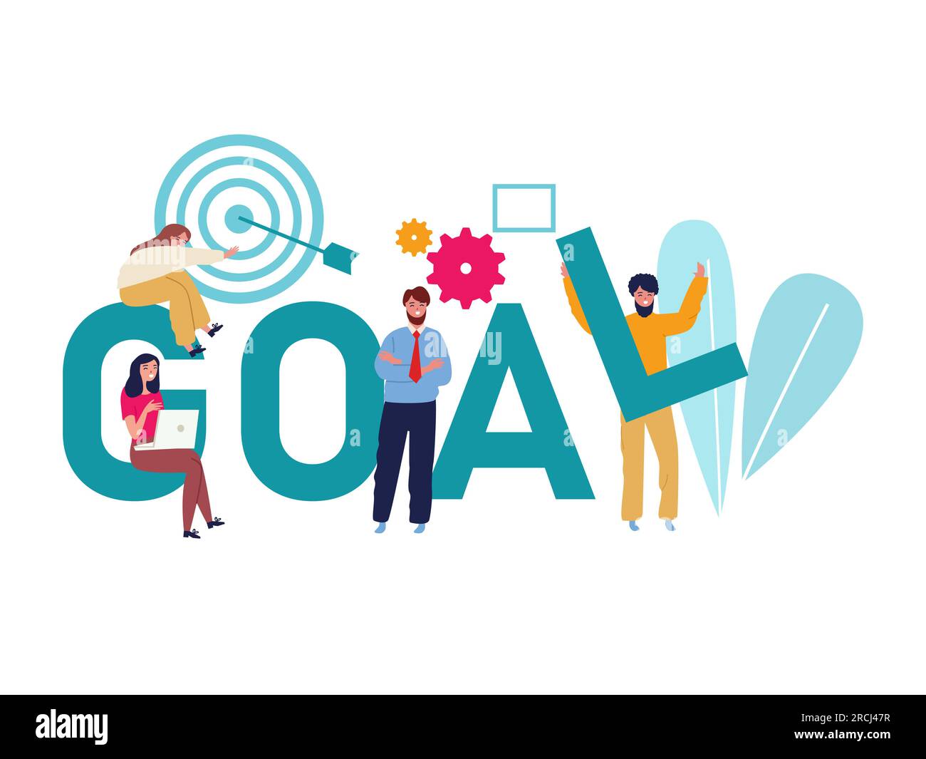 text goal target success accomplishment mission business progress ...