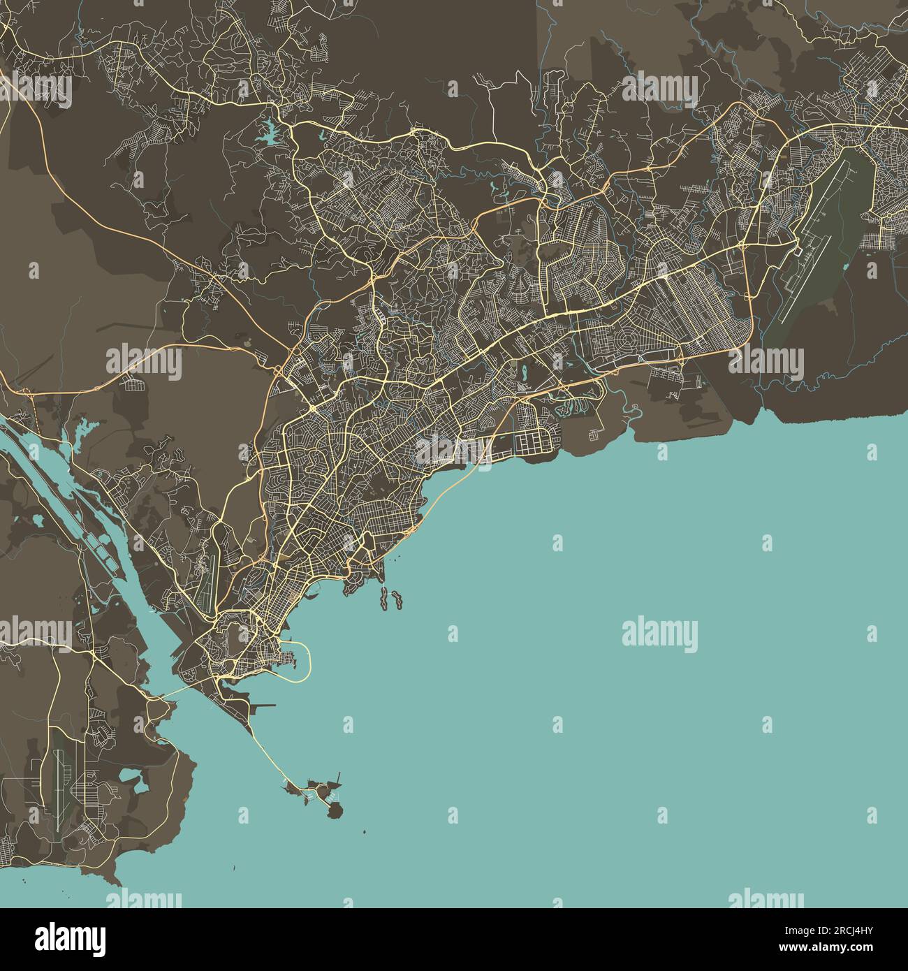 Vector Map of Panama City Stock Vector Image & Art - Alamy