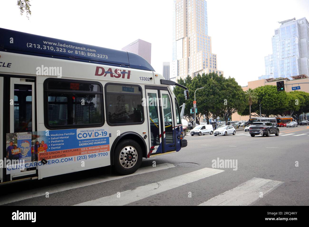Los Angeles, California: Los Angeles LADOT Transit DASH bus Stock Photo ...