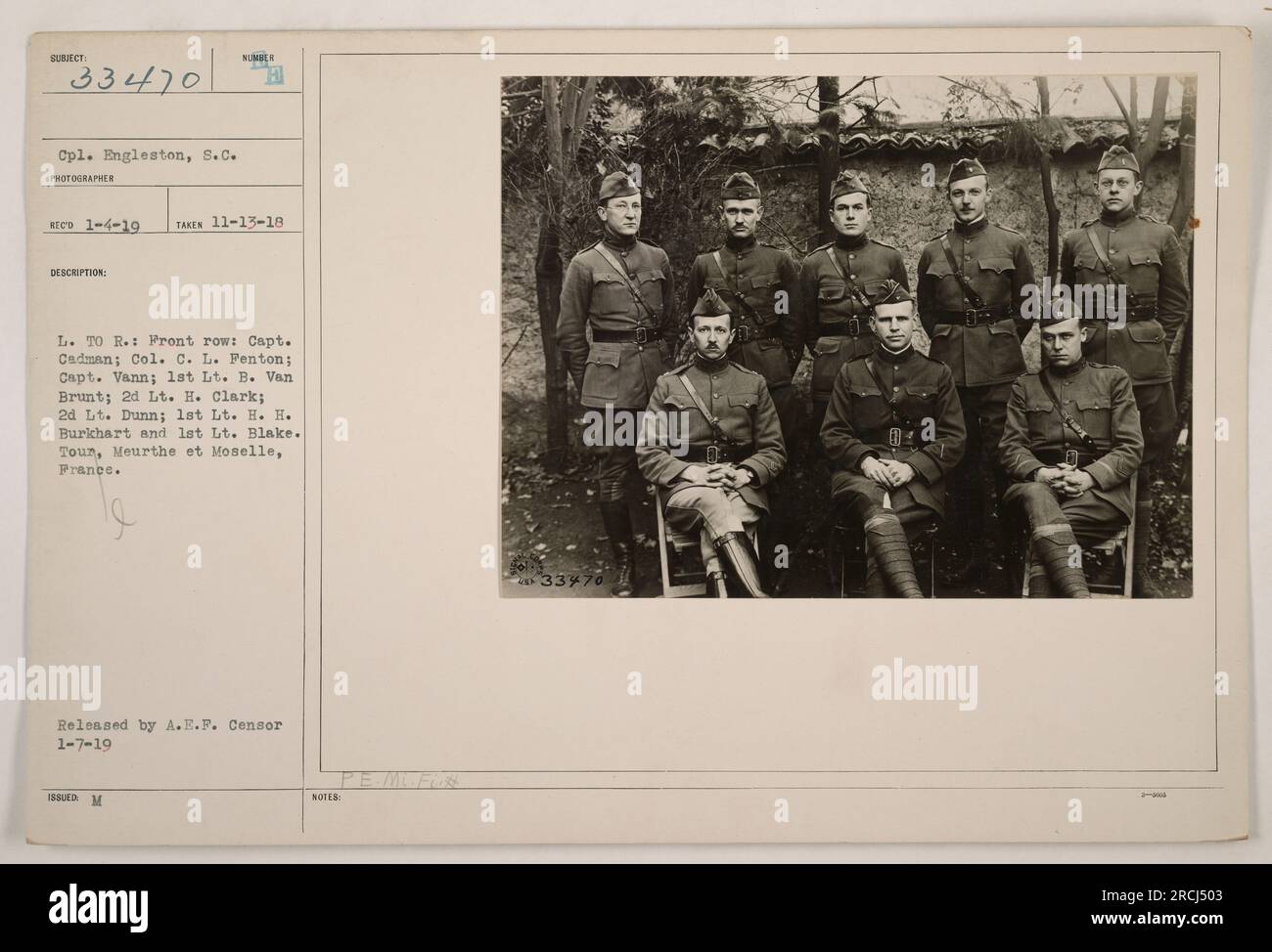 1st lt h h burkhart hi-res stock photography and images - Alamy