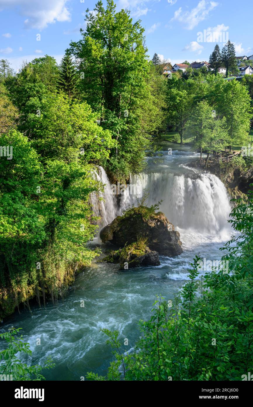 The Hrvoje waterfall (Slap Hrvoje in Croatian) in the village of ...