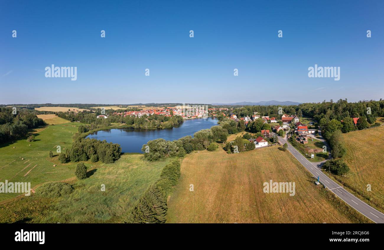 Stiege im Harz Luftbildaufnahme Stock Photo - Alamy