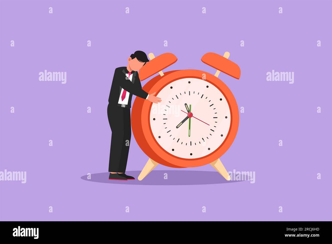 Flat cartoon style drawing of happy businessman or executive director ...