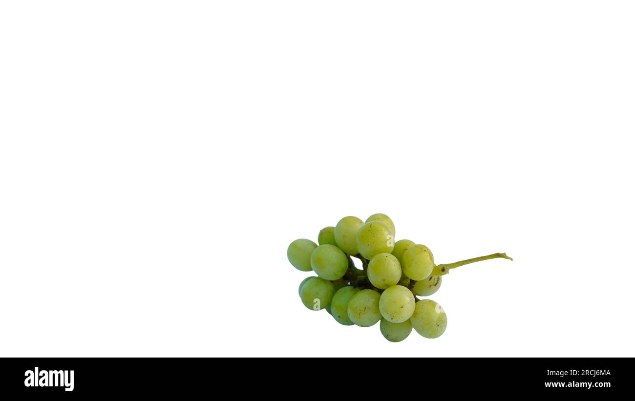 Close up of a bunch of grapes on white background. naturally beautiful ...