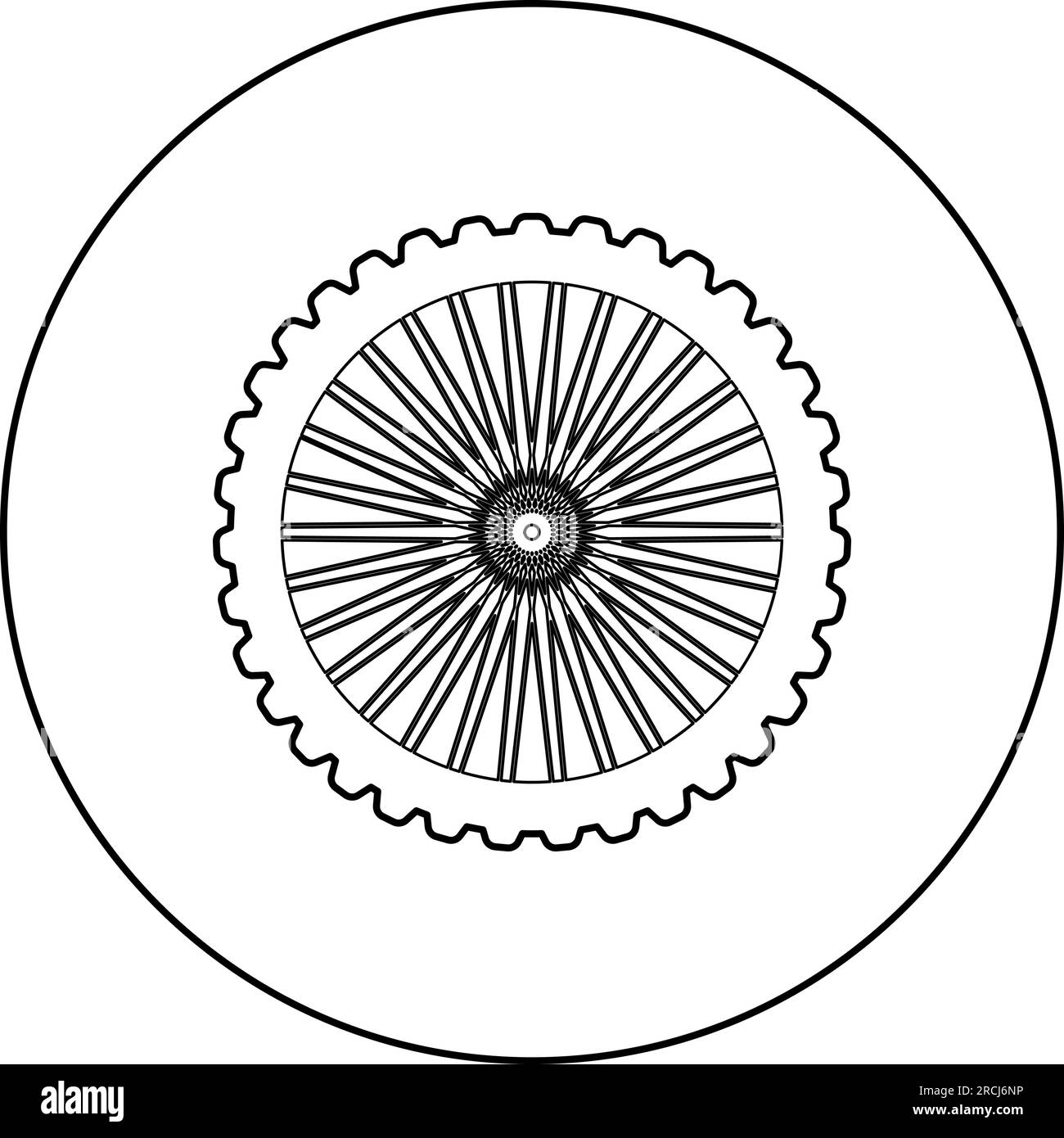 Bike wheel bicycle bike motorcycle icon in circle round black color ...