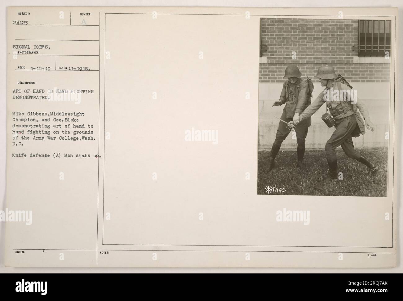 Middleweight Champion Mike Gibbons and Geo. Blake demonstrate the art ...