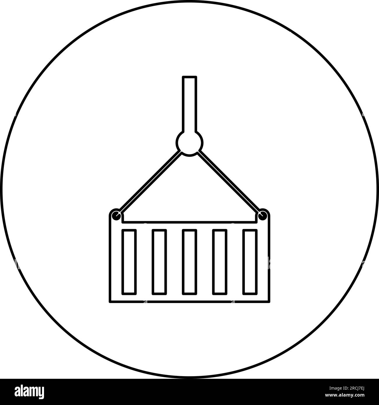 Port container on cable pulley freight export import shipping logistic ...
