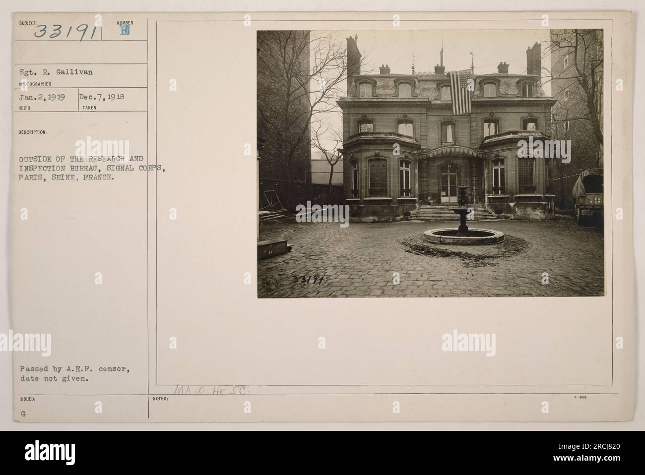 Soldiers gathered outside the Research and Inspection Bureau, Signal ...