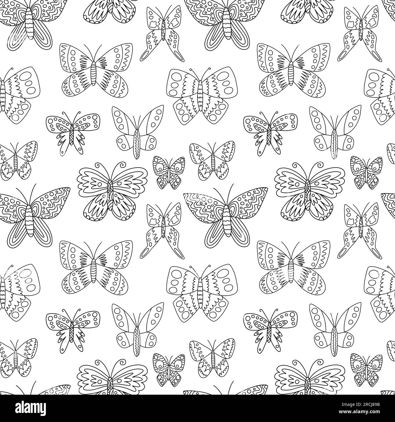 butterfly seamless pattern Stock Vector Image & Art - Alamy