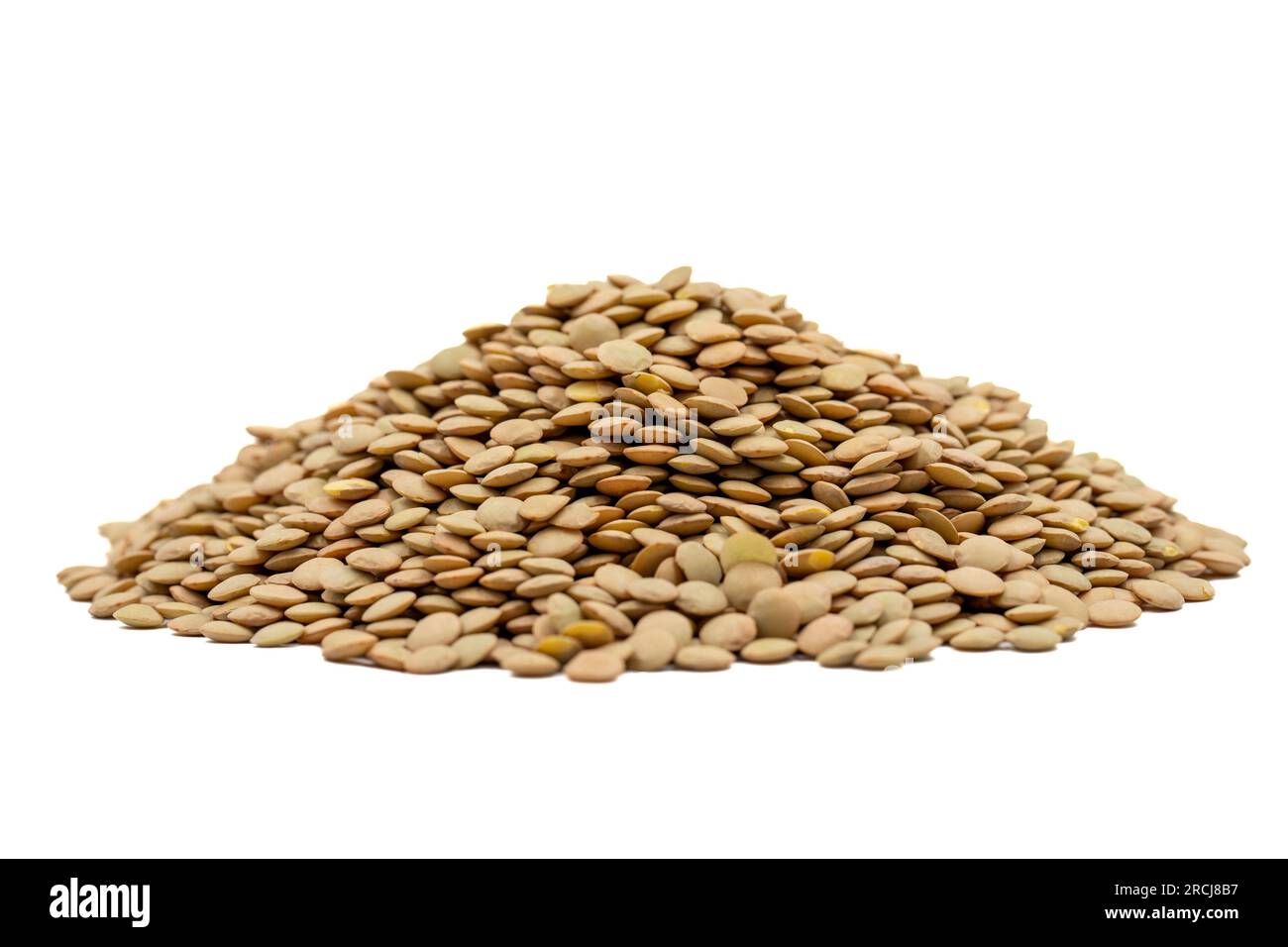 Green lentils isolated on white background. Pile of raw green lentils Stock Photo - Alamy