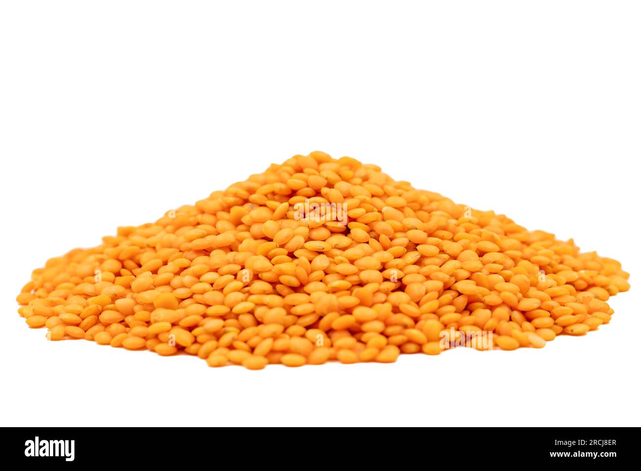 Red lentils isolated on white background. Pile of raw red lentils Stock Photo - Alamy