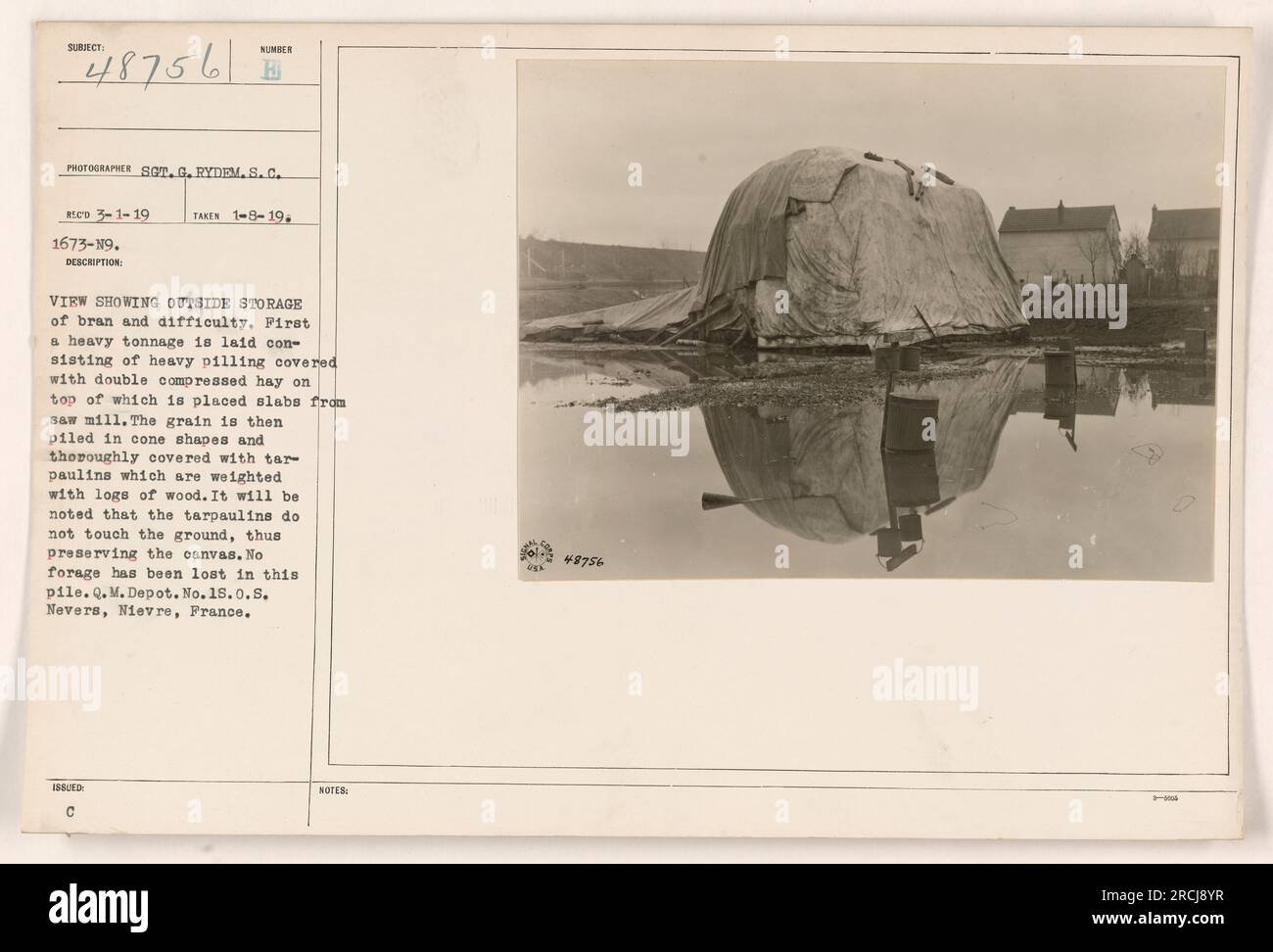 Outside storage of bran and the difficulty in ensuring its preservation ...