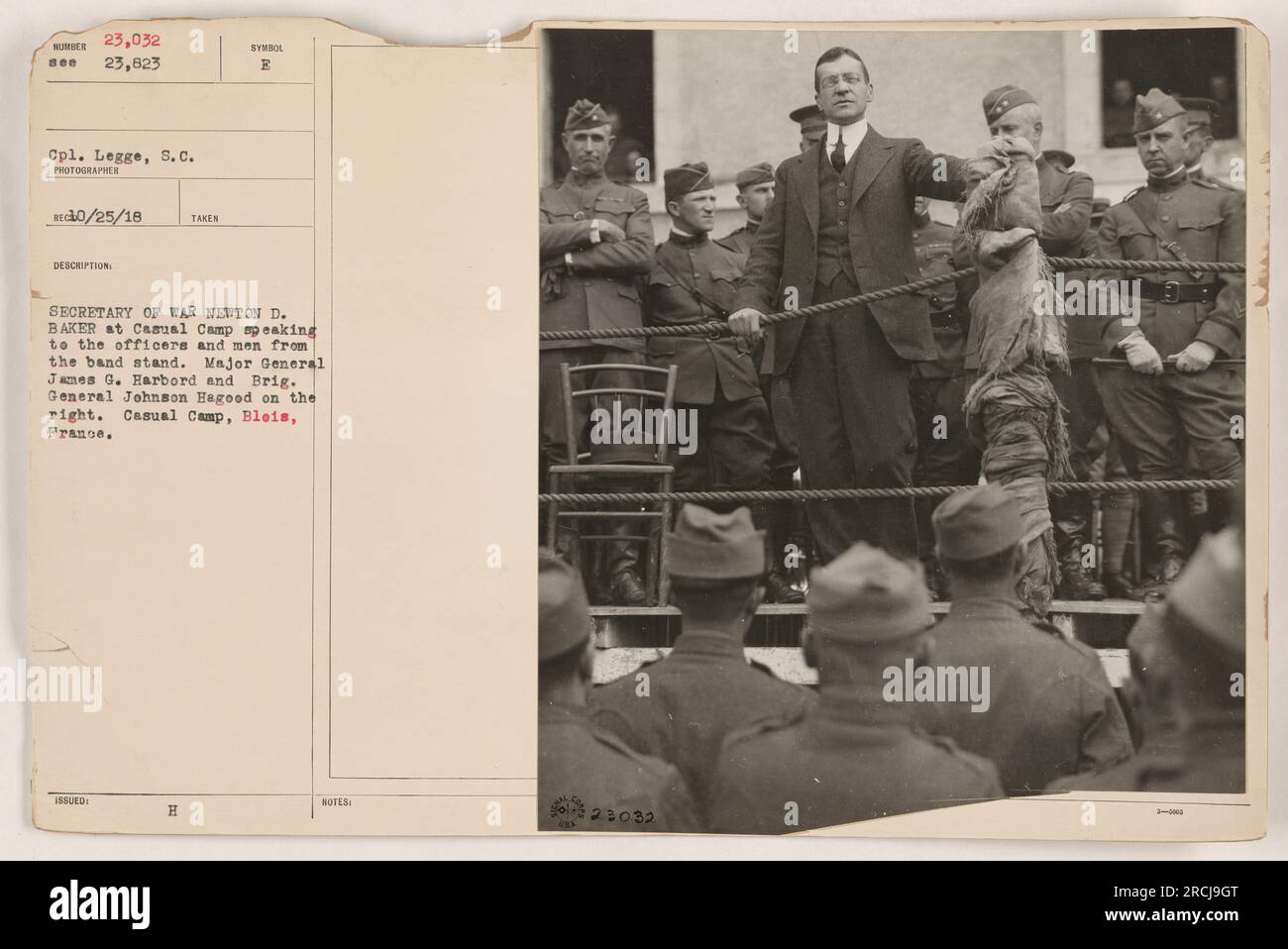 Major general james o harbord hi-res stock photography and images - Alamy