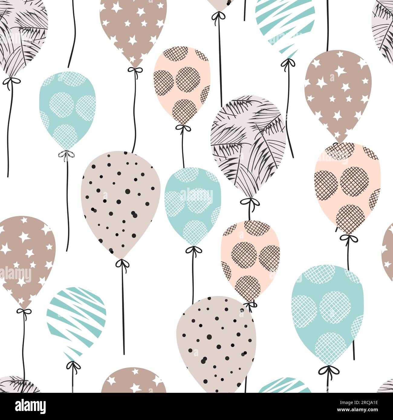 Seamless balloons pattern. Vector celebration background Stock Vector Image & Art - Alamy