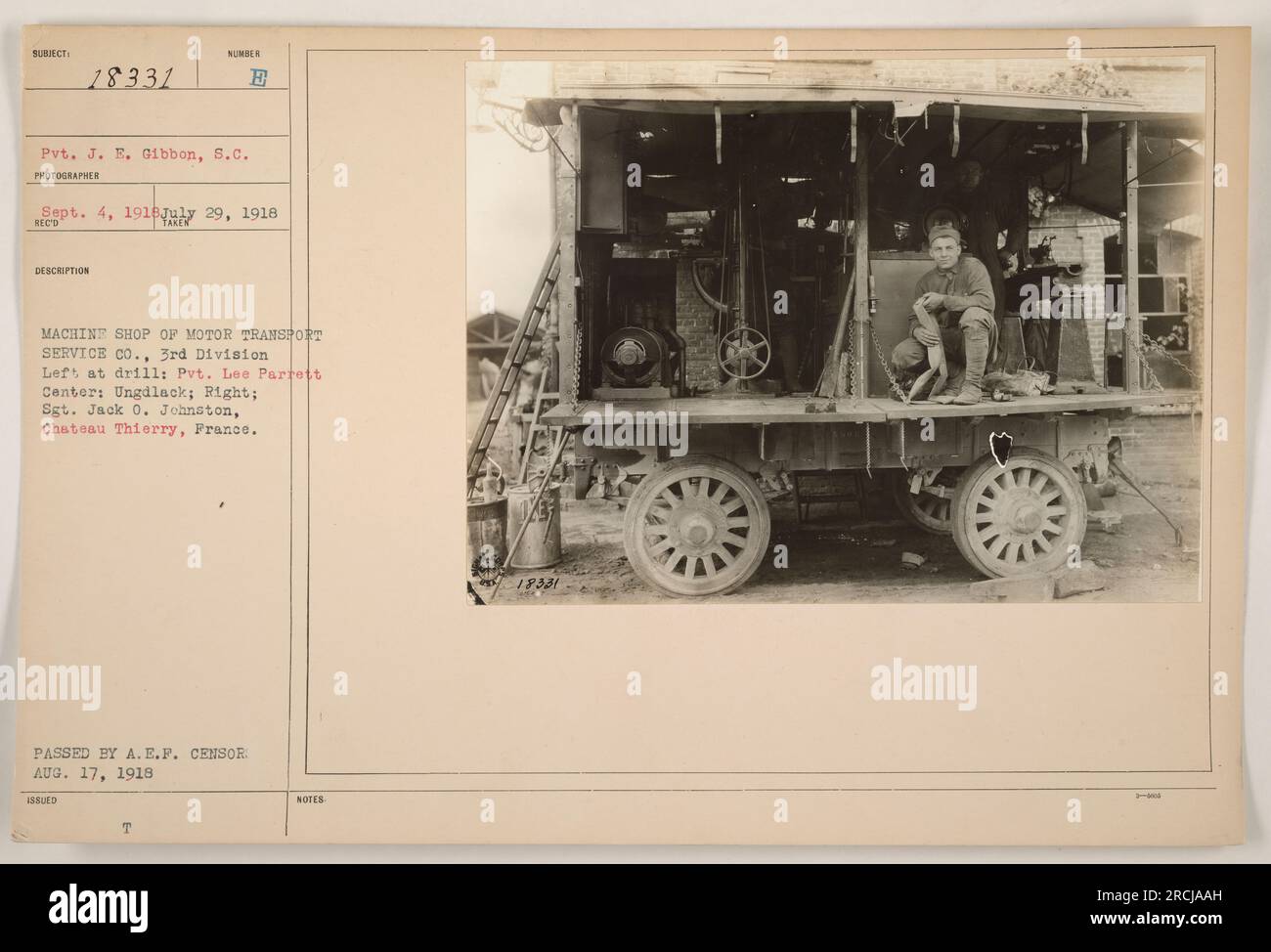 Pvt lee parrett hi-res stock photography and images - Alamy