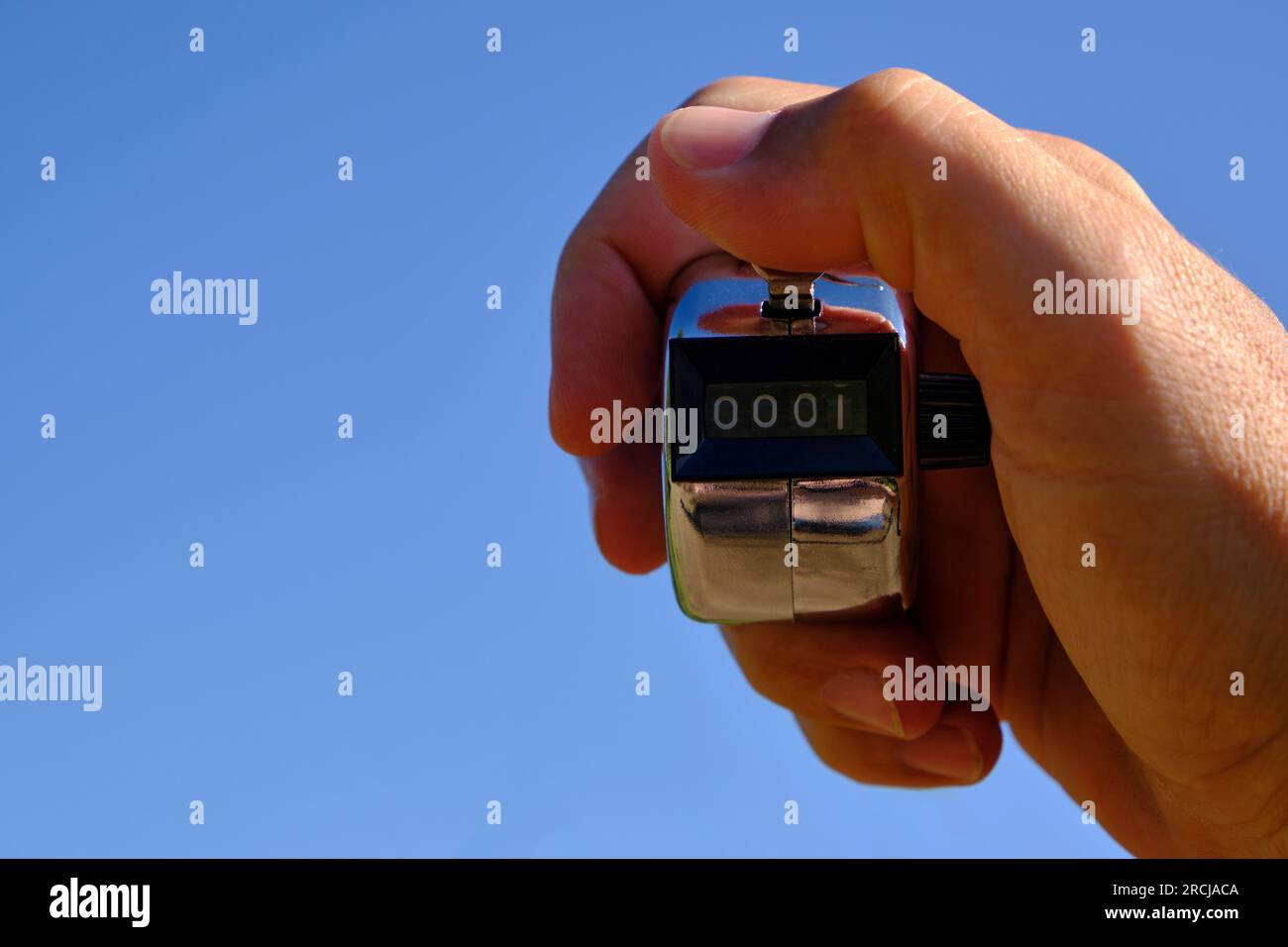 Manual mechanical counter for accurate counting in your hand Stock ...