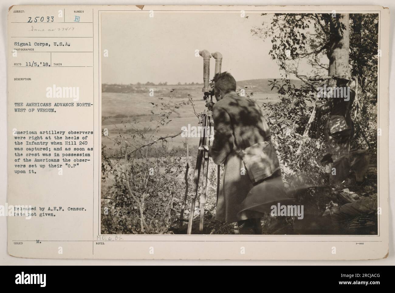 American artillery observers hi-res stock photography and images - Alamy