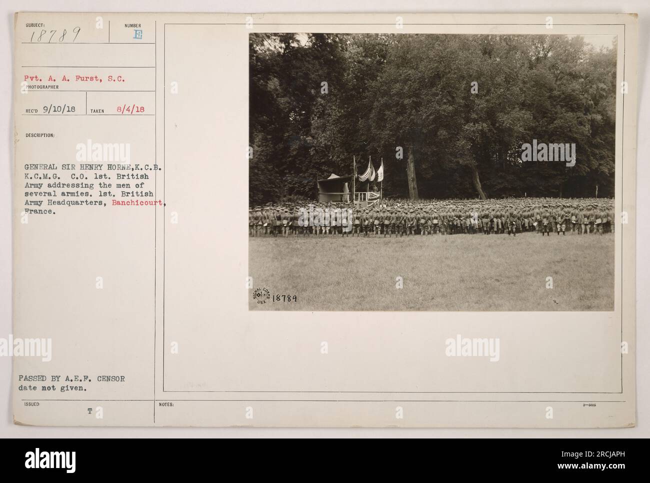 General sir henry horne british hi-res stock photography and images - Alamy