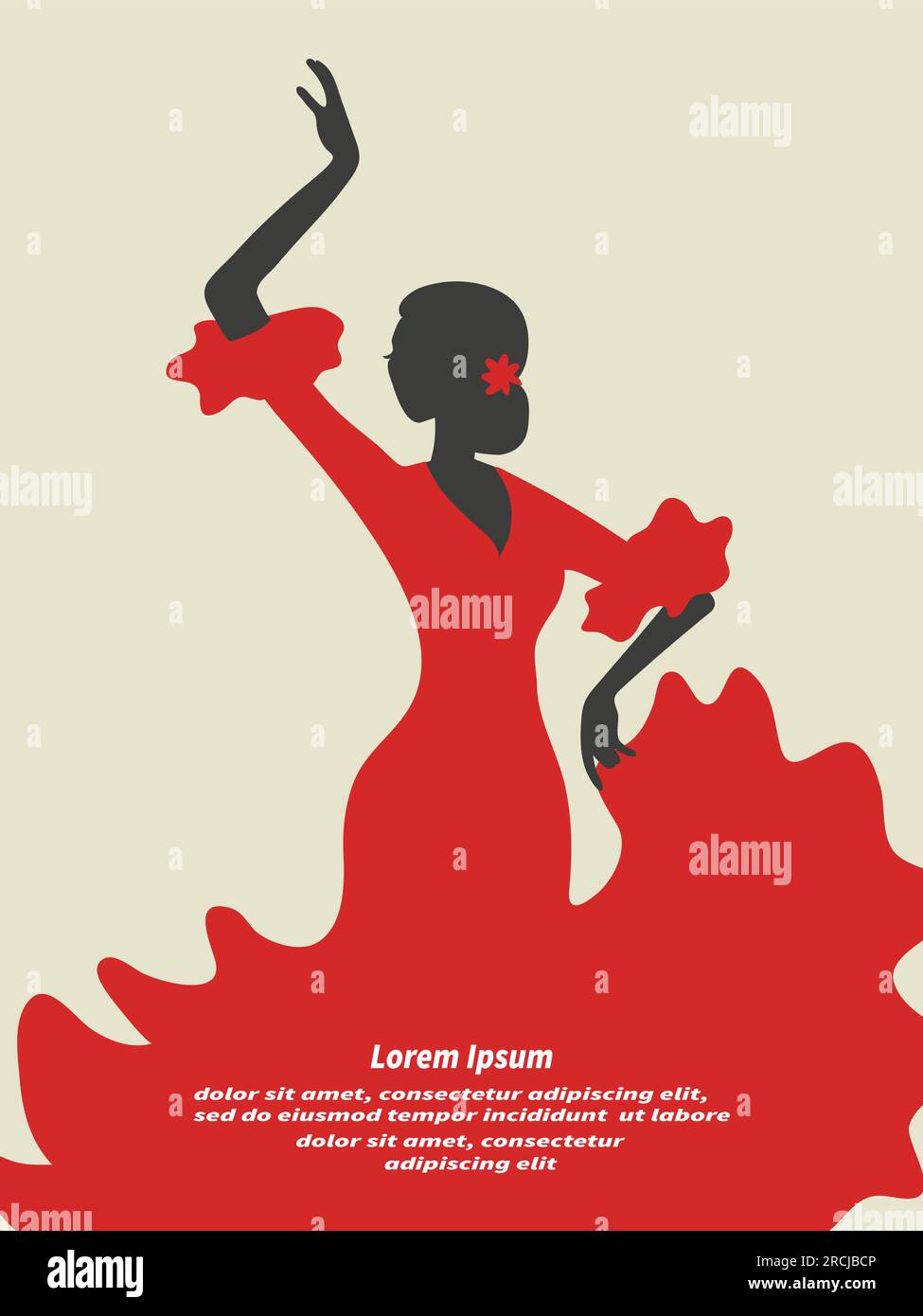 Flamenco dancer vector illustration. Spanish girl Stock Vector Image ...