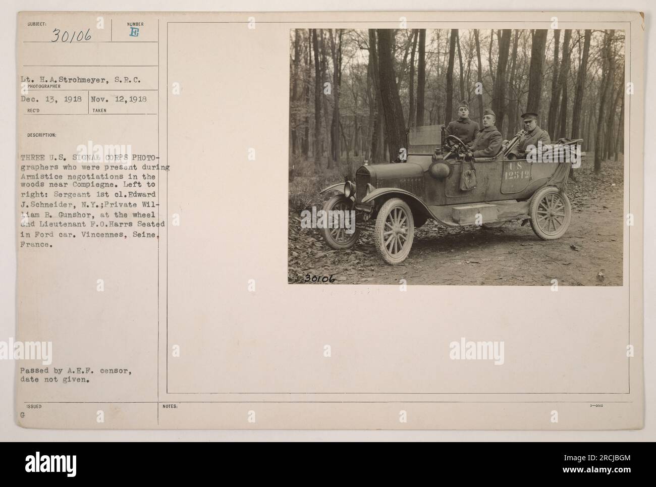 Three U.S. Signal Corps photographers, Lieutenant H. A. Strohmeyer ...