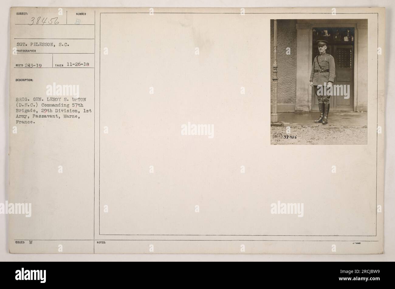 Brigadier General Leroy S. Upton, awarded the Distinguished Service ...