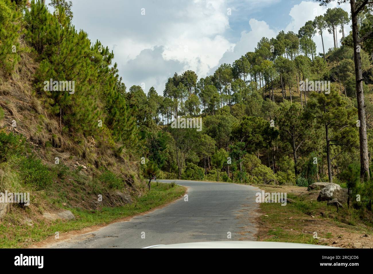 Beautiful road in the mountain top of Buner valley Stock Photo - Alamy