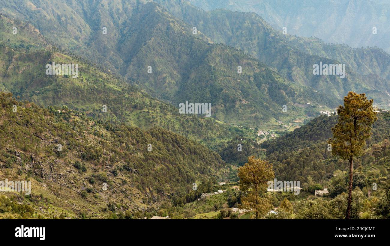 Beautiful mountain valley landscape scenery Stock Photo - Alamy